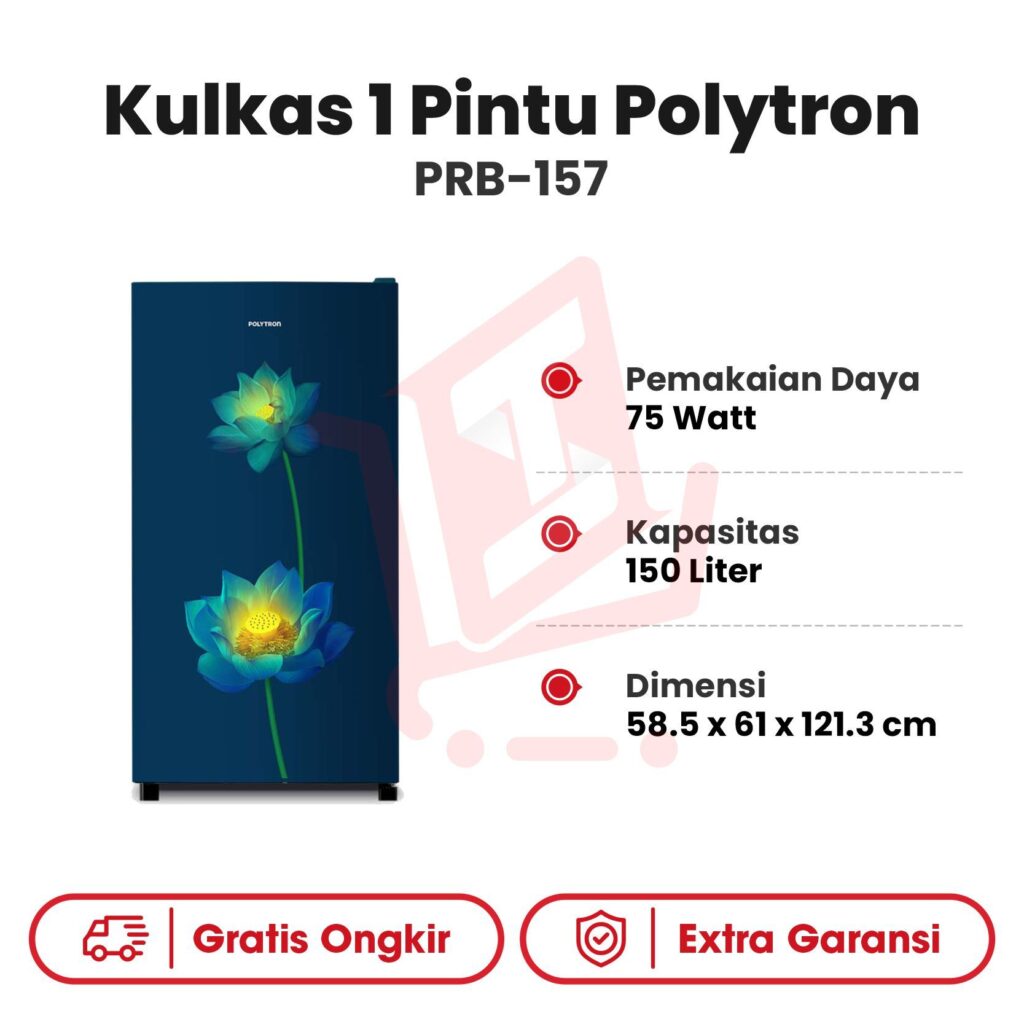 Kulkas 1 Pintu Polytron PRB-157 - Topsell Indonesia