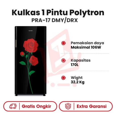Kulkas 1 Pintu Polytron PRA-17 DMY/DRX - Topsell Indonesia