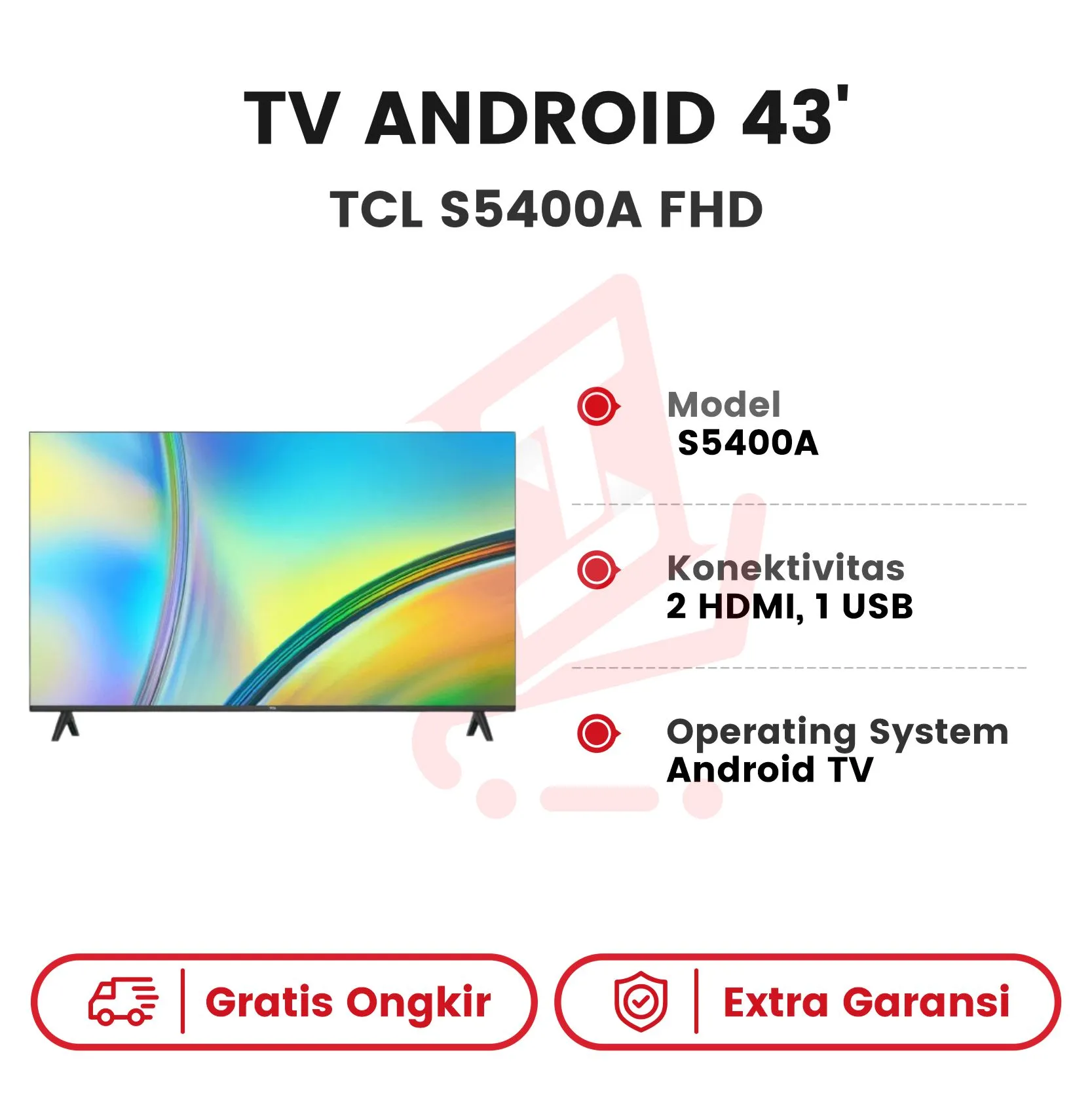 TV Android 43` TCL S5400A FHD - Topsell Indonesia