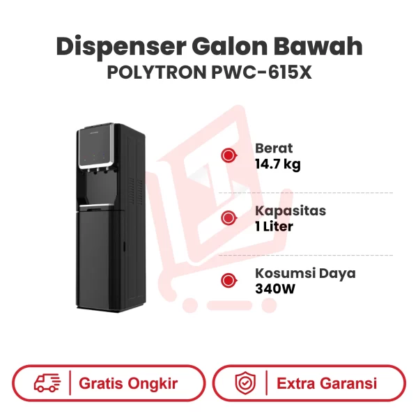 Dispenser Galon Bawah Polytron PWC-615X - Topsell Indonesia