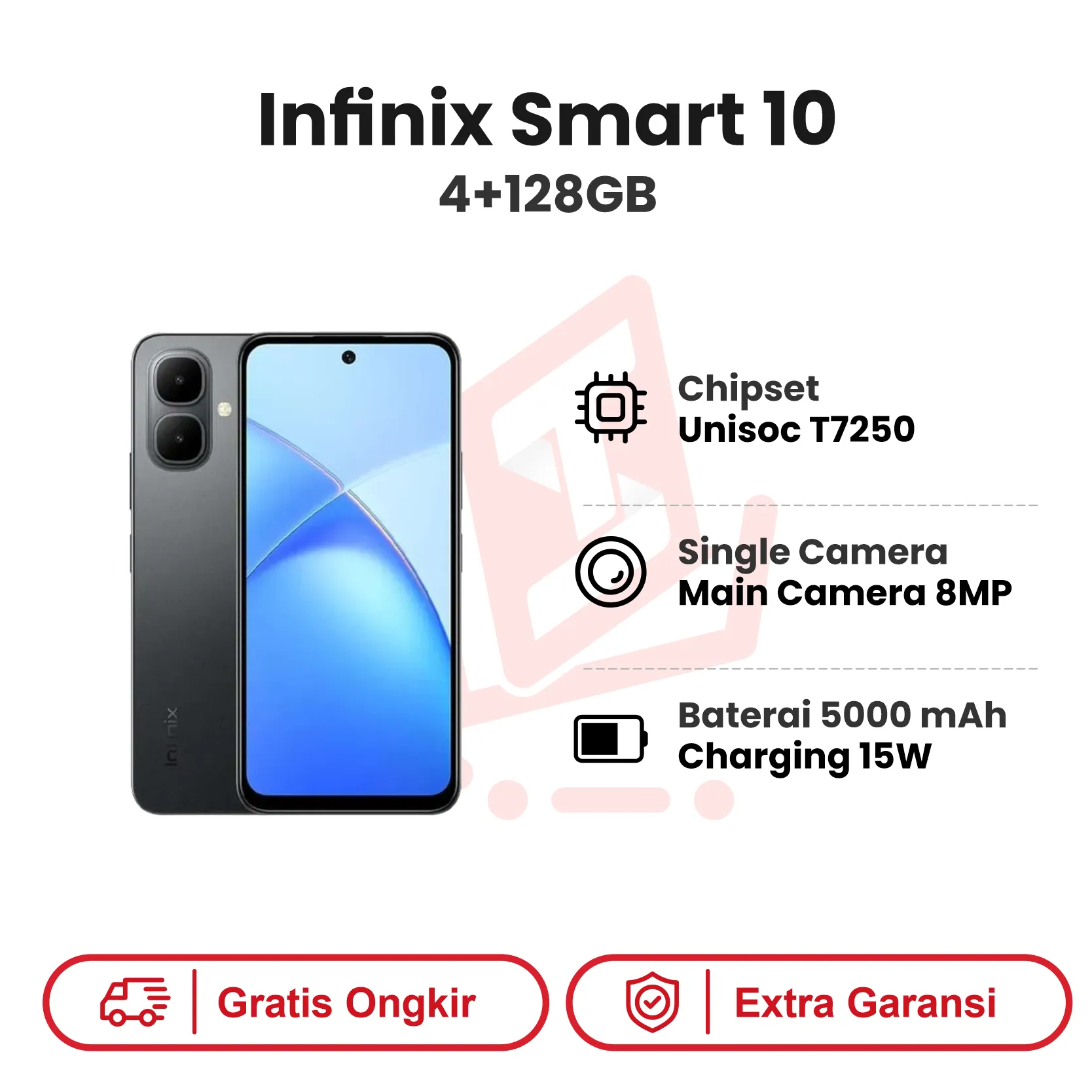 Infinix Smart 10 4+128GB Garansi Resmi - Topsell Indonesia